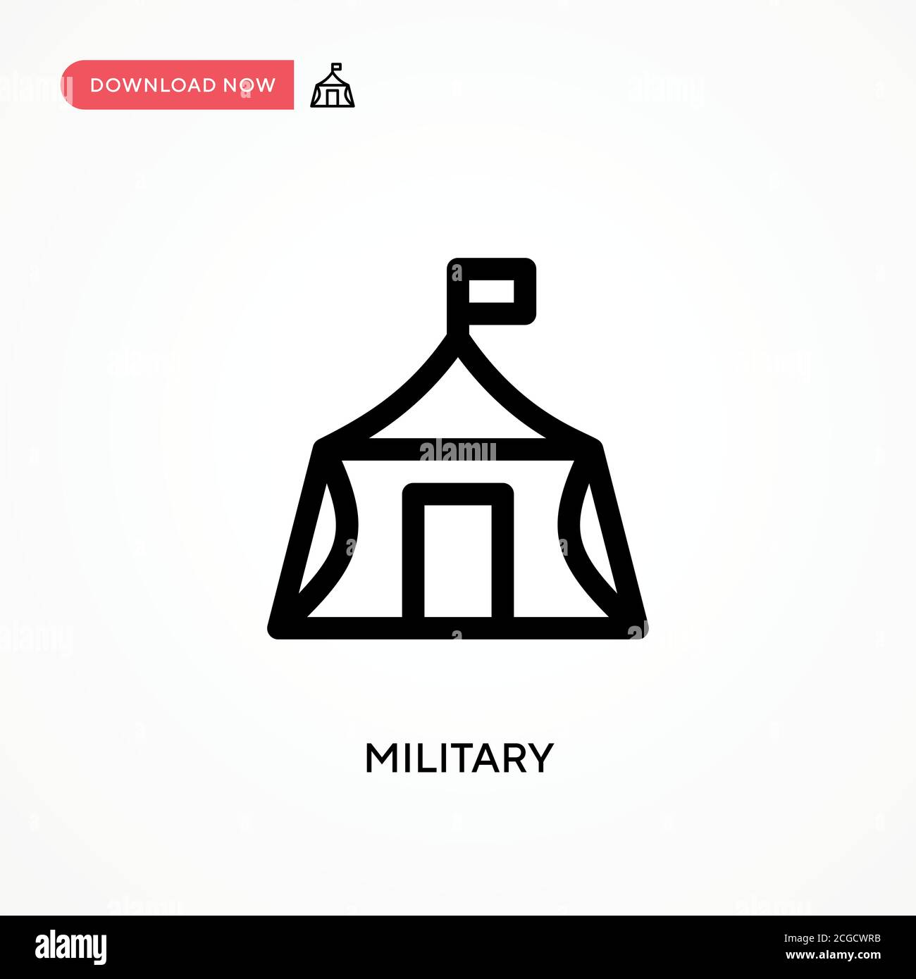 Military Simple vector icon. Modern, simple flat vector illustration ...