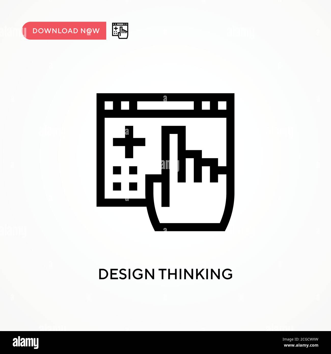 Design thinking Simple vector icon. Modern, simple flat vector ...