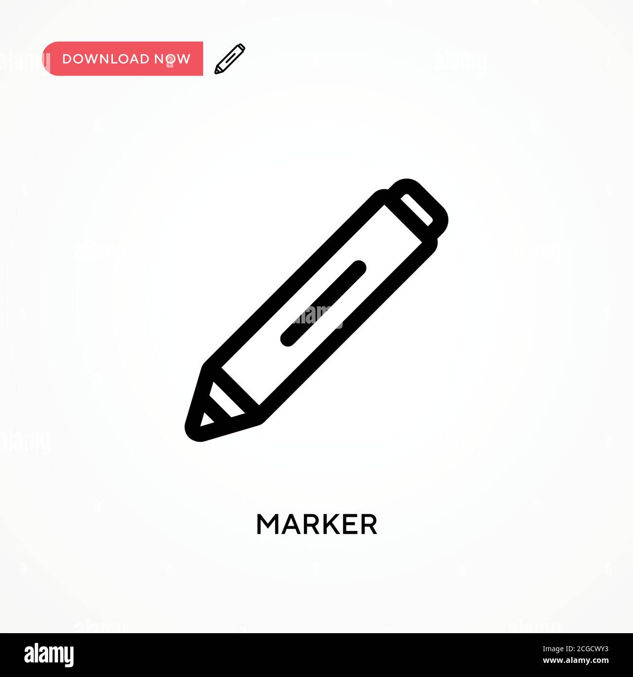 Marker Simple vector icon. Modern, simple flat vector illustration for ...