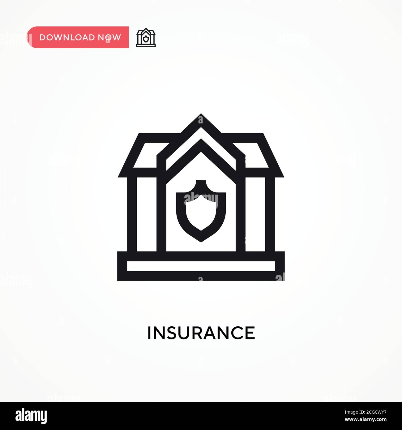 Insurance Simple vector icon. Modern, simple flat vector illustration ...