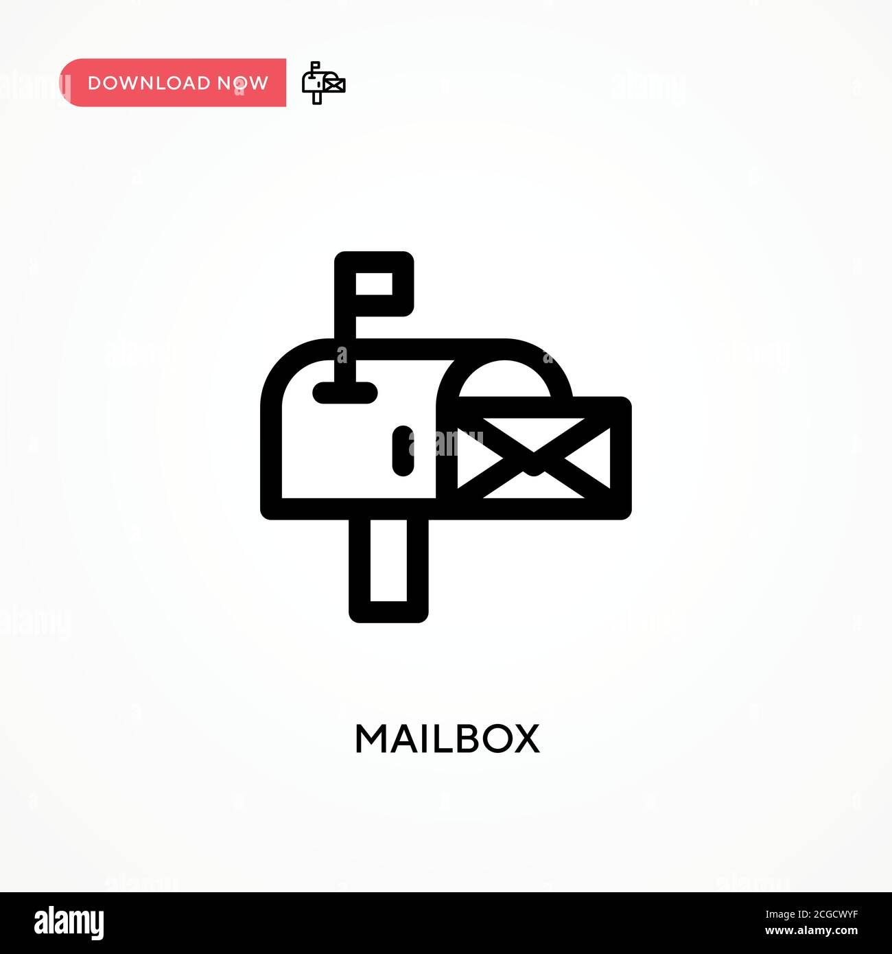 Mailbox Simple vector icon. Modern, simple flat vector illustration for web site or mobile app ...