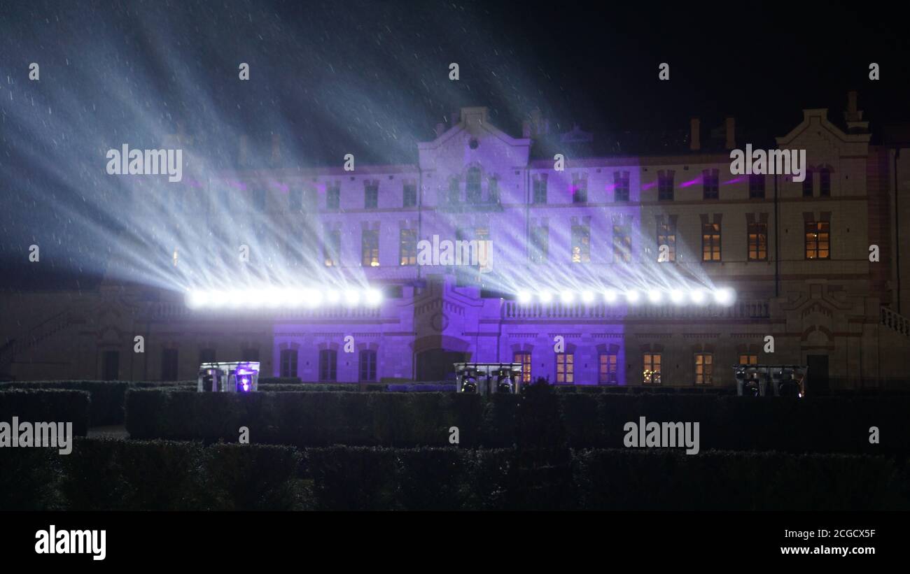 Visitor enjoying the Mimi Castle wine festival in Chisinau, Moldova ...