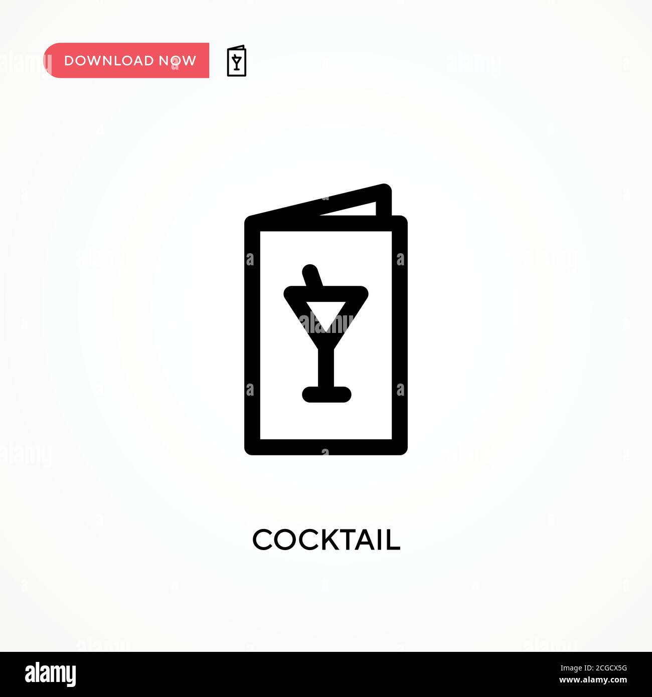 Cocktail Simple vector icon. Modern, simple flat vector illustration ...