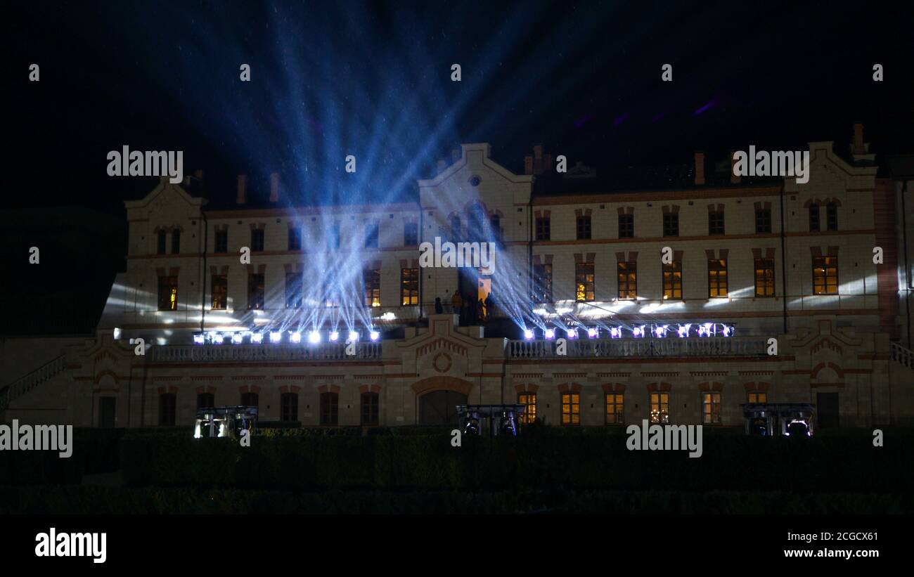 Visitor enjoying the Mimi Castle wine festival in Chisinau, Moldova ...