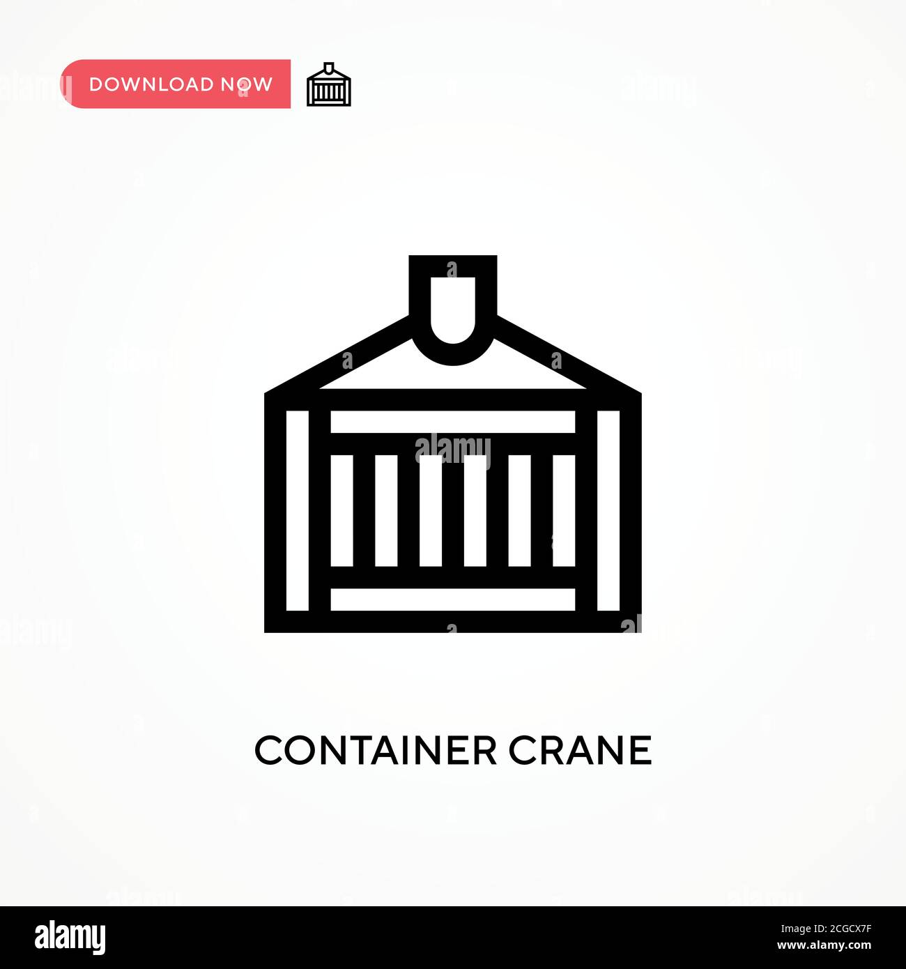 Container crane Simple vector icon. Modern, simple flat vector ...