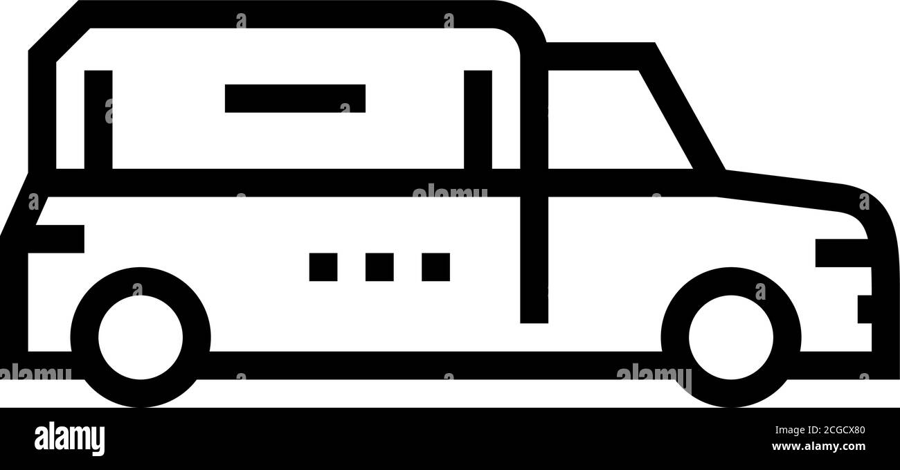 hearse car line icon vector isolated illustration Stock Vector Image ...