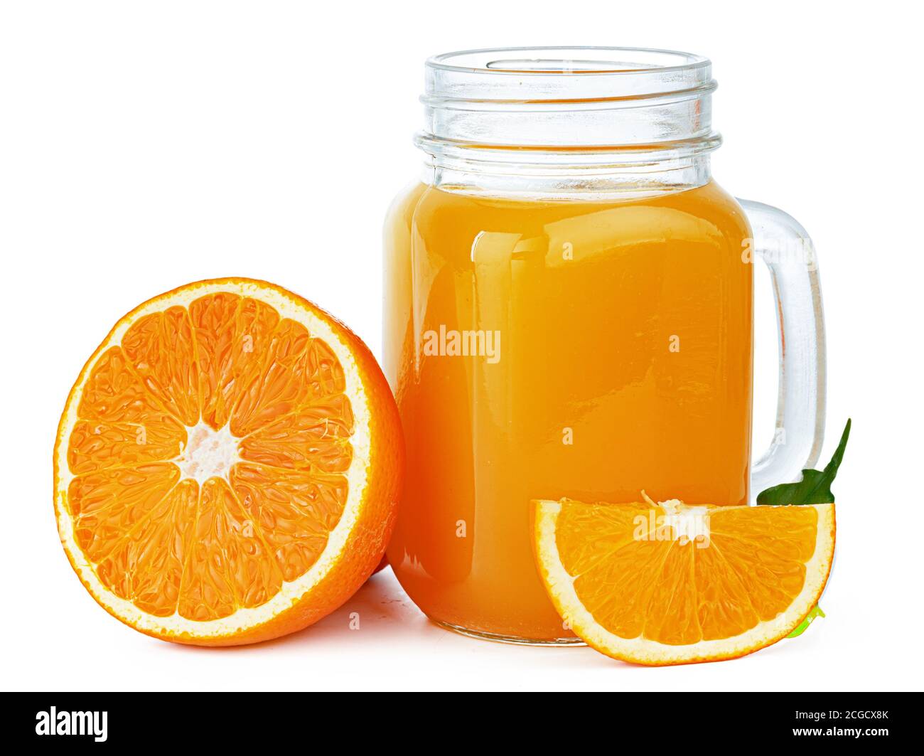 Glass of orange juice isolated on white Stock Photo - Alamy