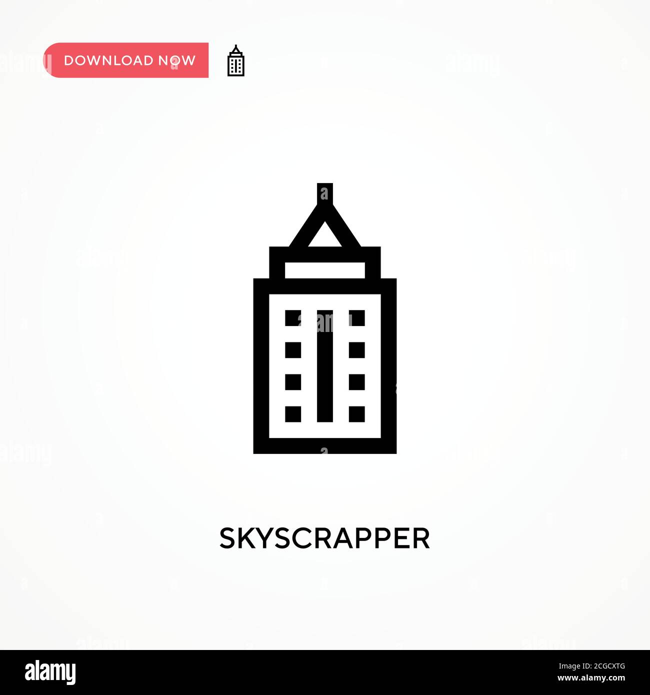 Skyscrapper Simple vector icon. Modern, simple flat vector illustration for web site or mobile ...