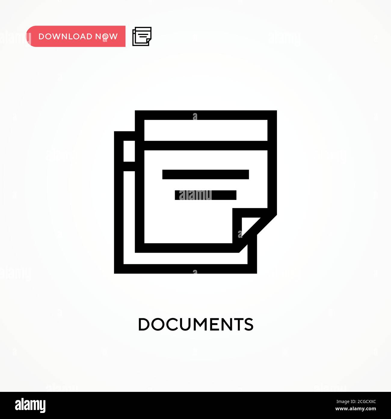 Documents Simple vector icon. Modern, simple flat vector illustration ...
