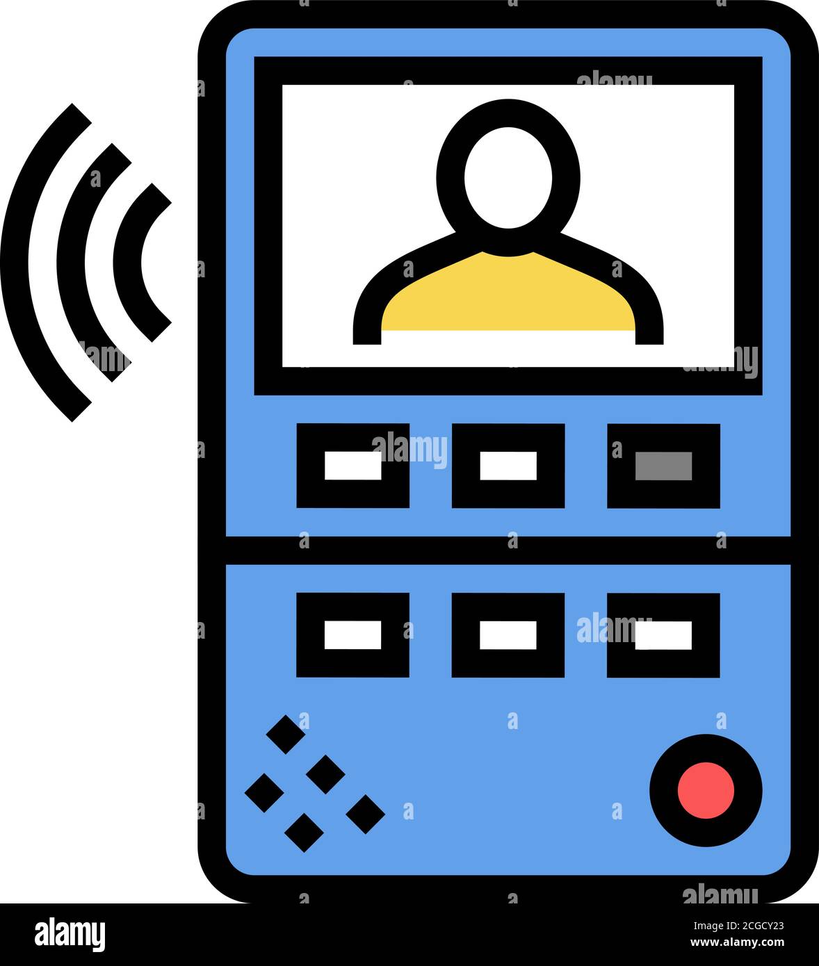 intercom device color icon vector isolated illustration Stock Vector ...