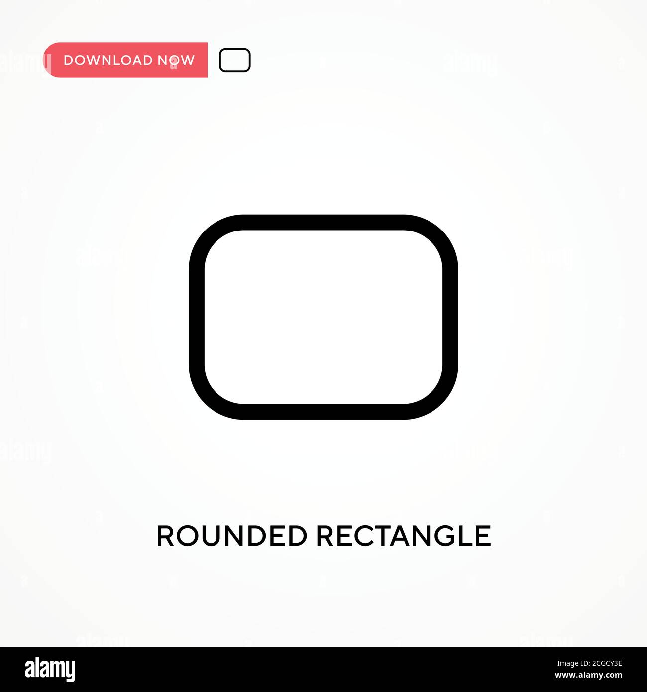 Rounded rectangle Simple vector icon. Modern, simple flat vector ...