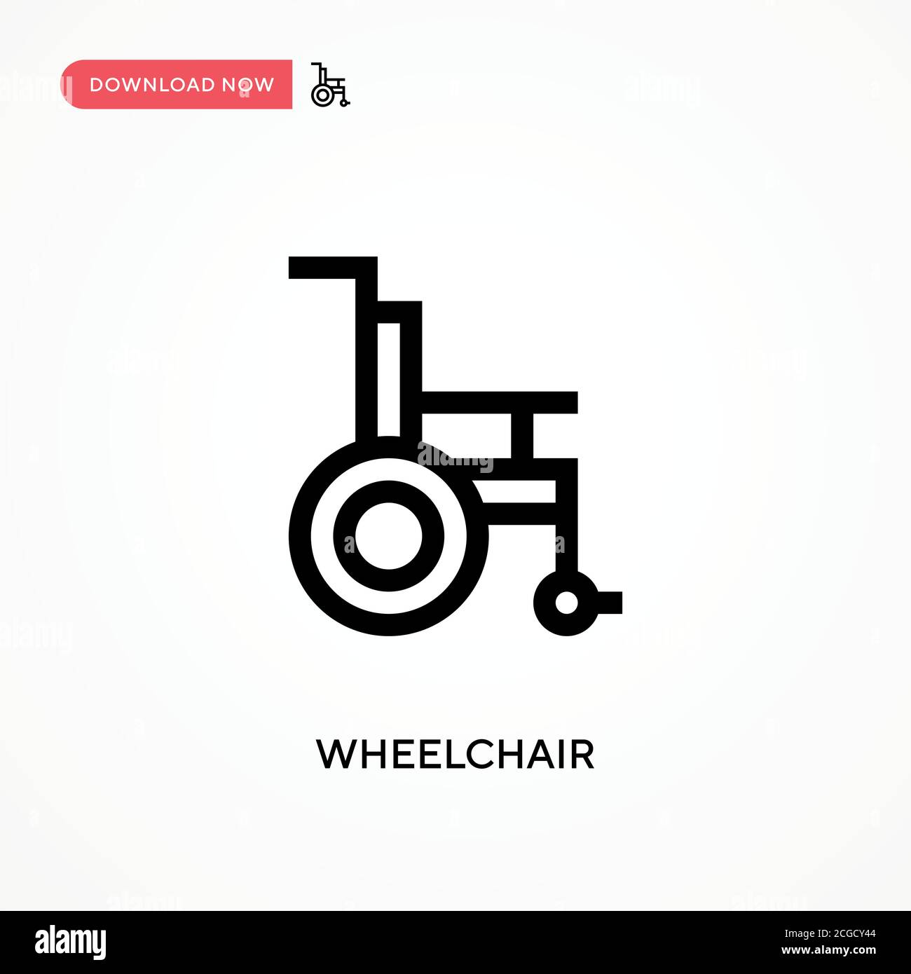Wheelchair Simple vector icon. Modern, simple flat vector illustration ...