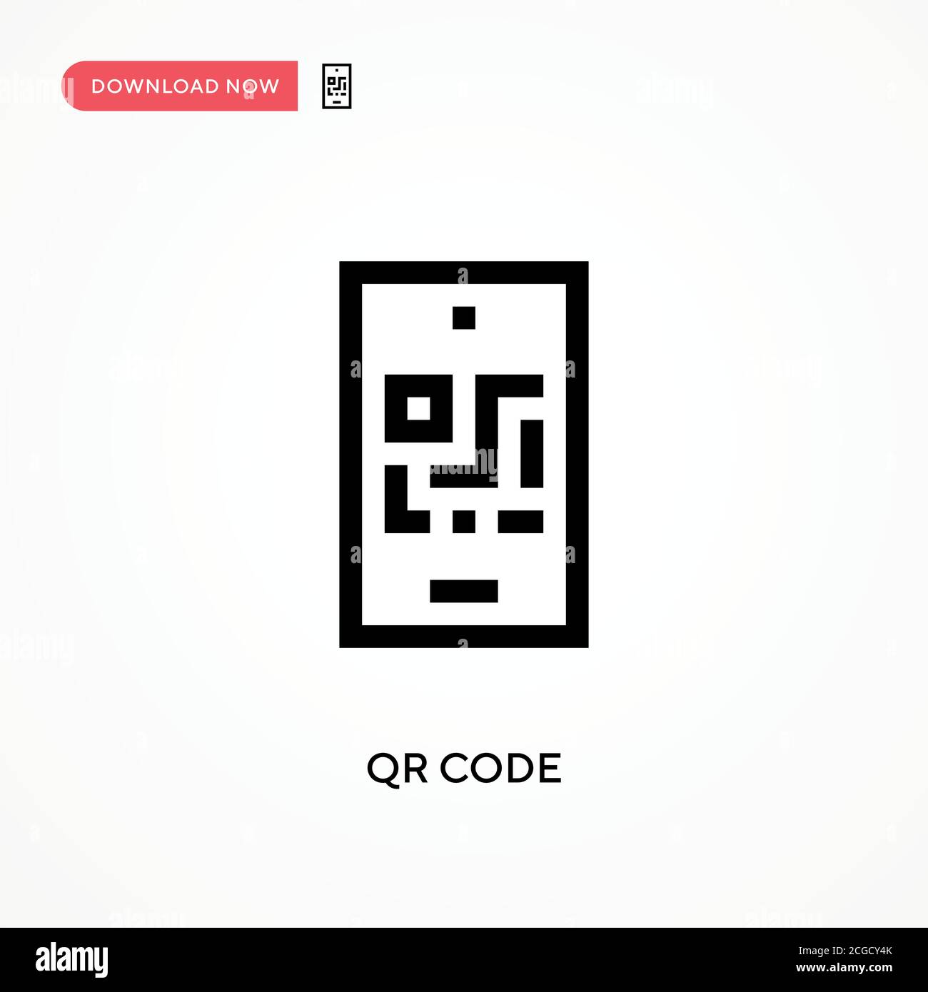 Qr code Simple vector icon. Modern, simple flat vector illustration for ...