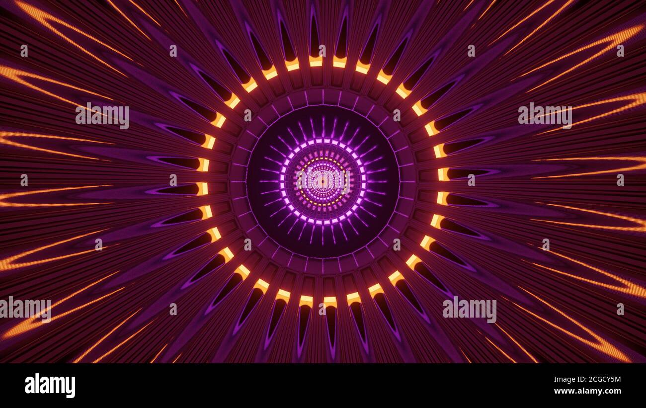 Animated Spectral Proportional Neon Passage 4k uhd 3d illustration ...