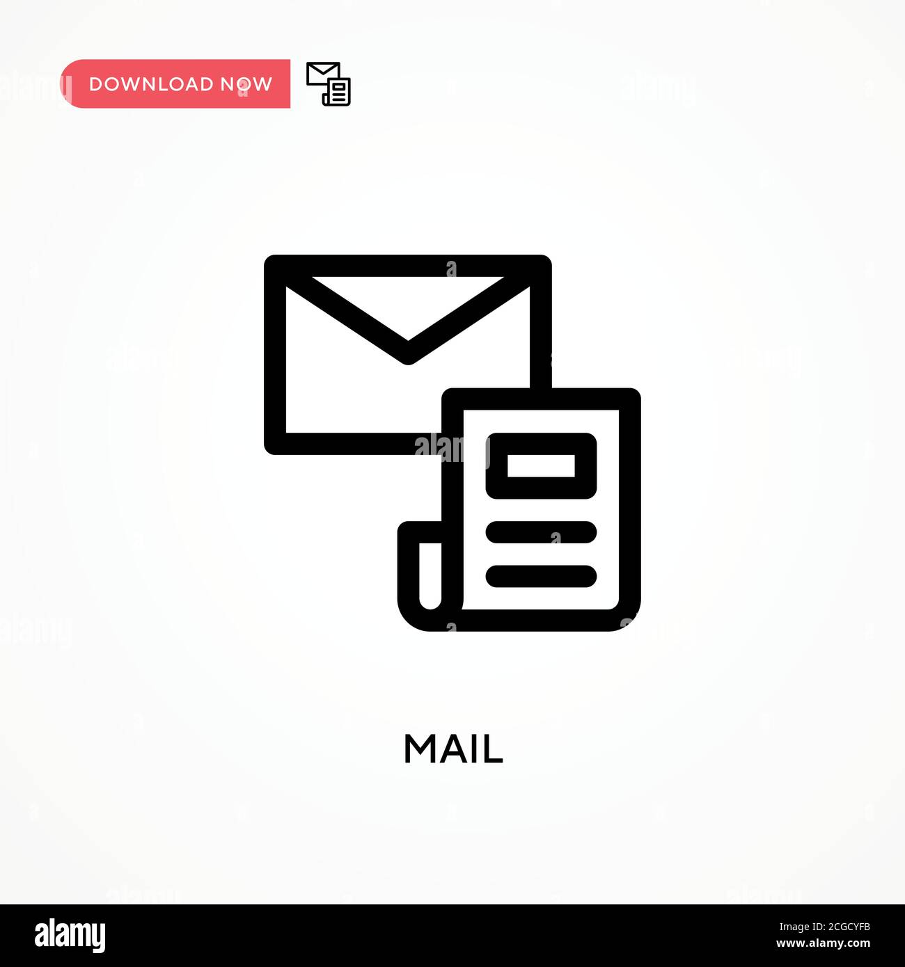 Mail Simple vector icon. Modern, simple flat vector illustration for ...