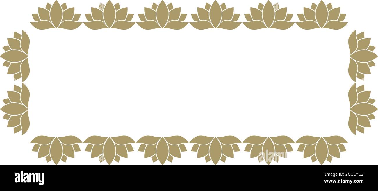 lotus flower wreath, vector frame Stock Vector Image & Art - Alamy