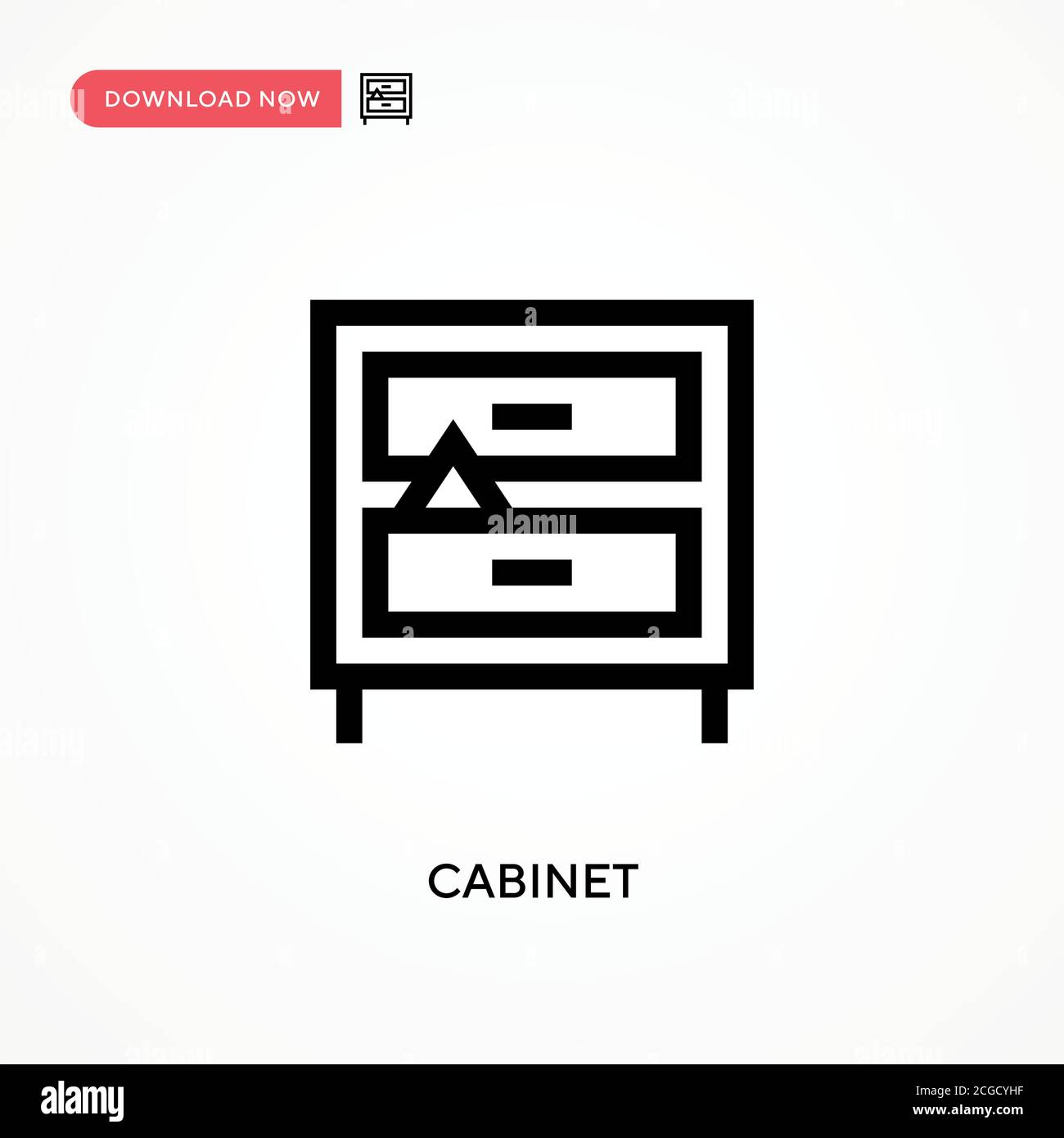 Cabinet Simple vector icon. Modern, simple flat vector illustration for ...