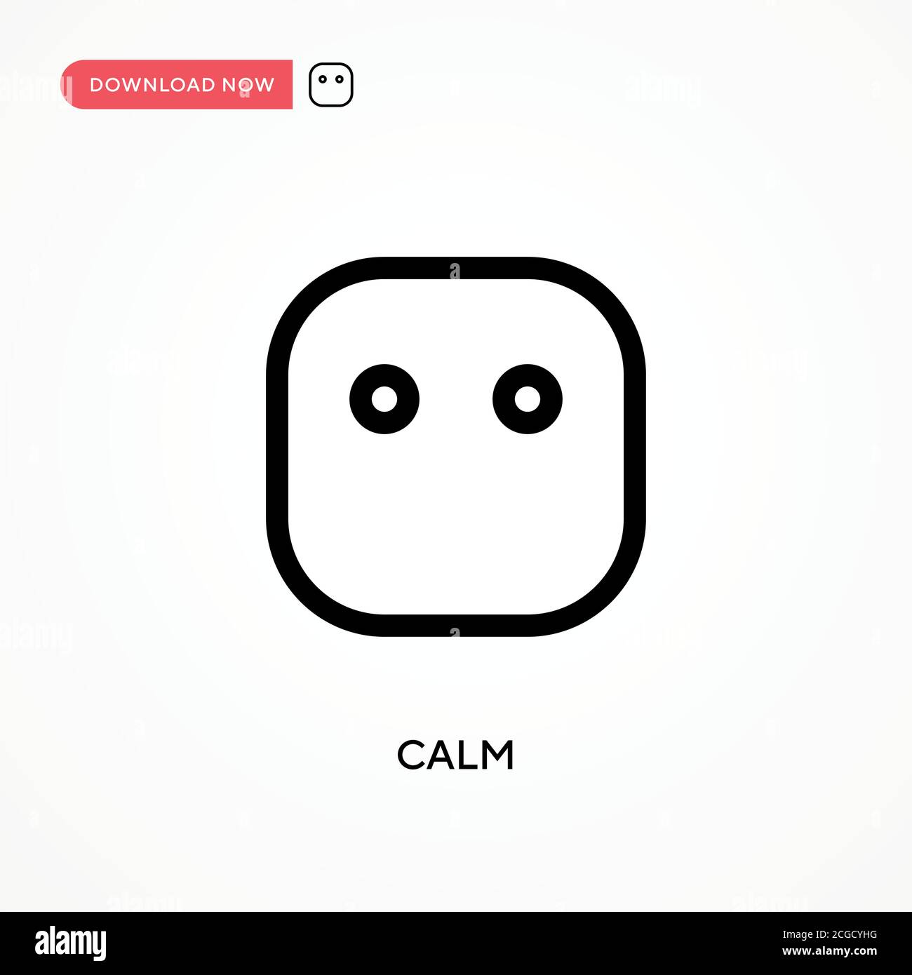 Calm Simple vector icon. Modern, simple flat vector illustration for ...