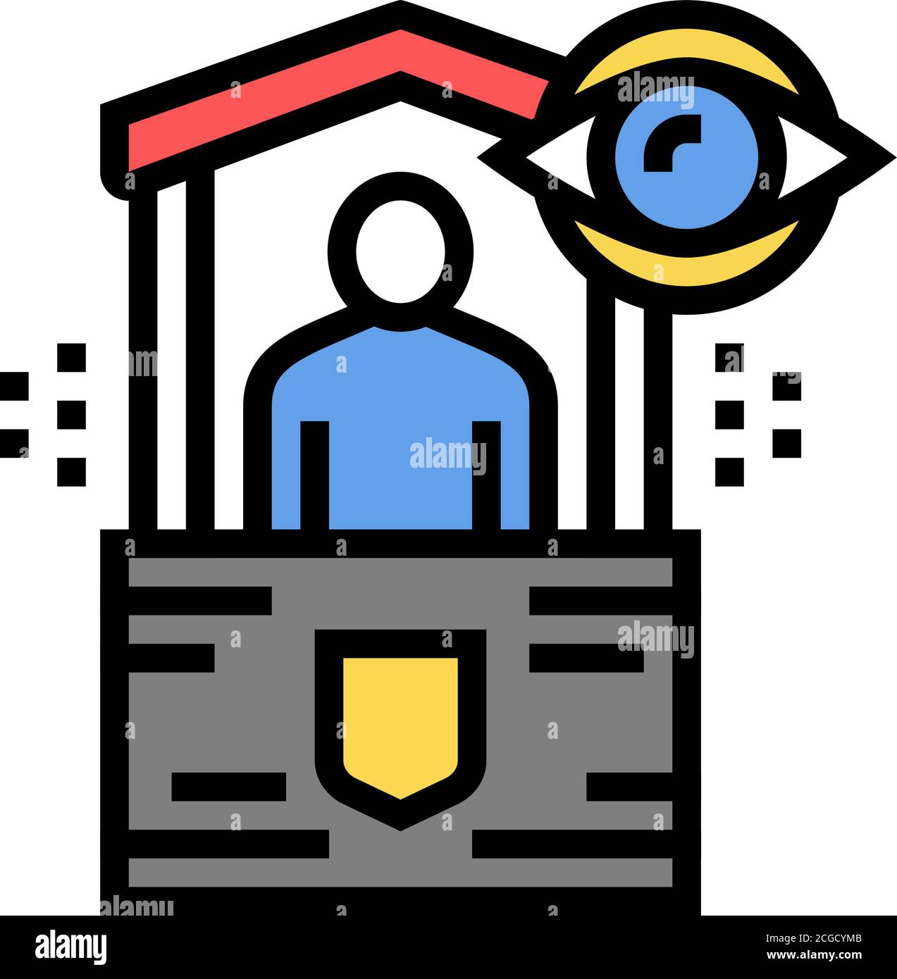 security post color icon vector isolated illustration Stock Vector ...