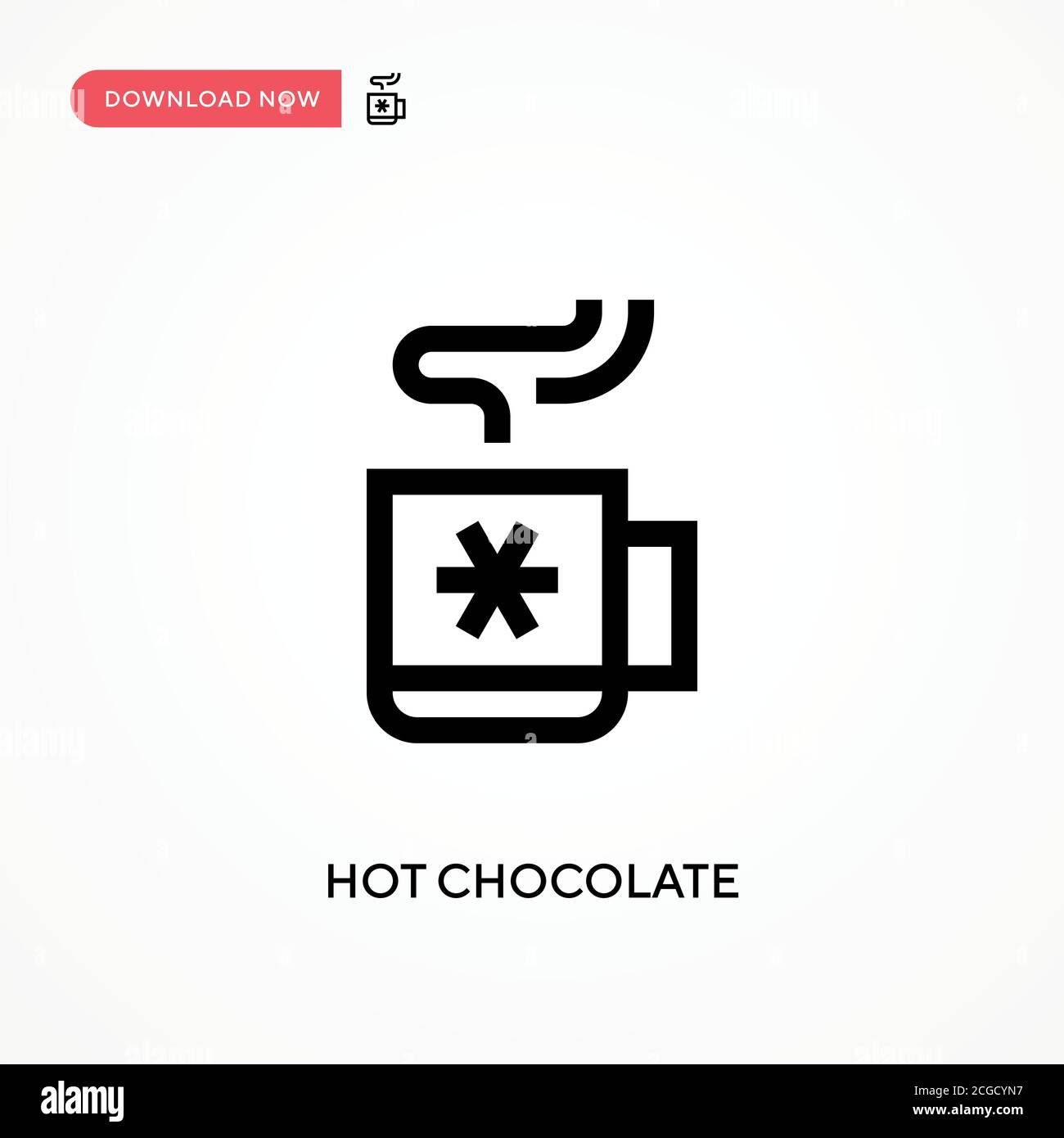 Hot chocolate Simple vector icon. Modern, simple flat vector ...