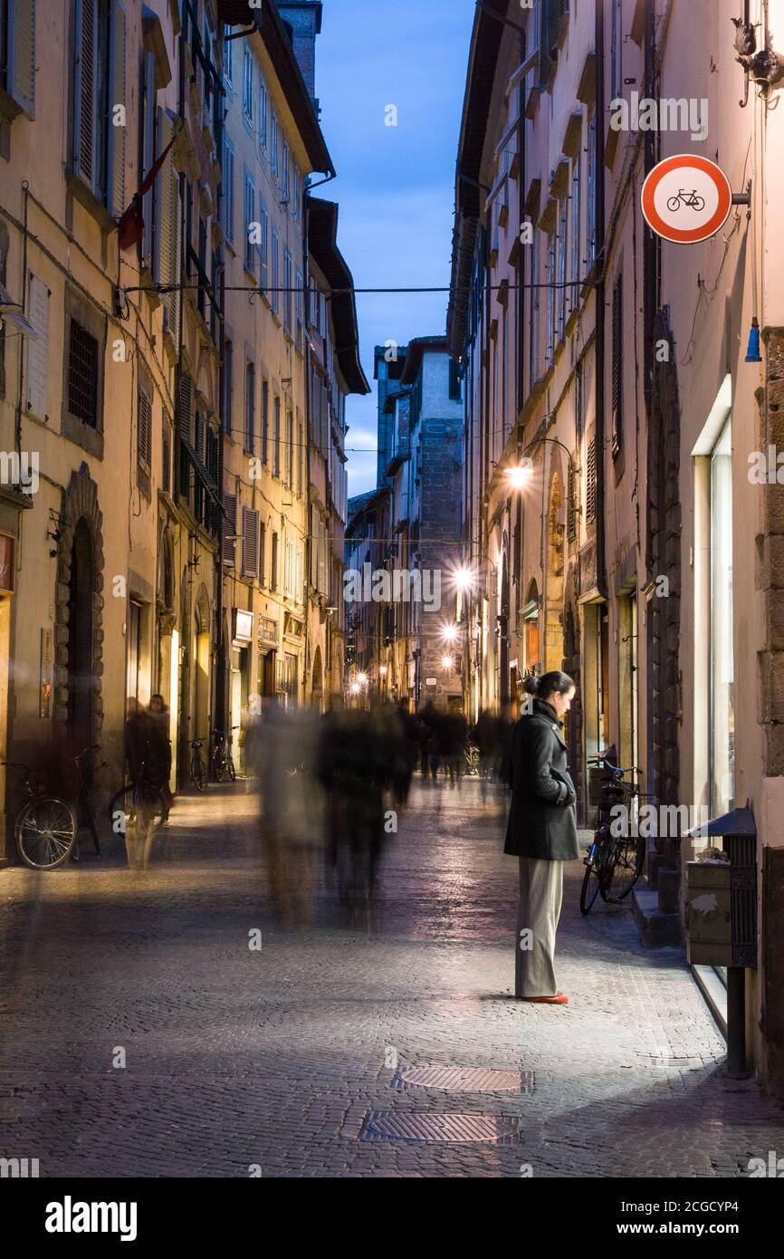 Streets of Lucca in Italy Stock Photo - Alamy