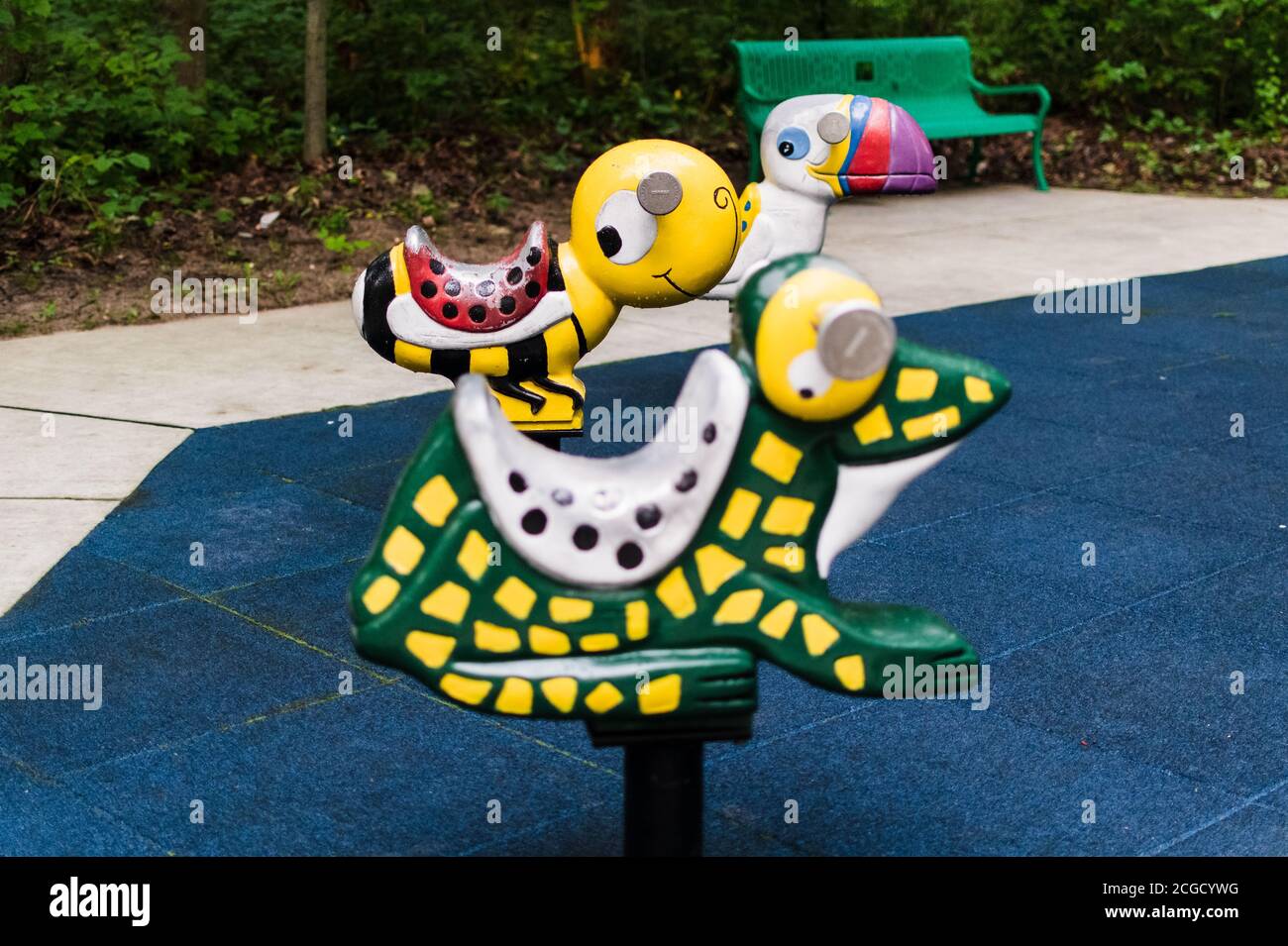 Child's toys at playground Stock Photo - Alamy