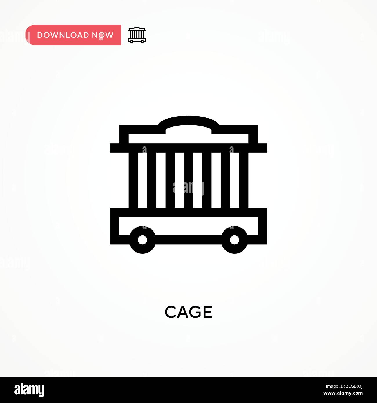 Cage Simple vector icon. Modern, simple flat vector illustration for ...