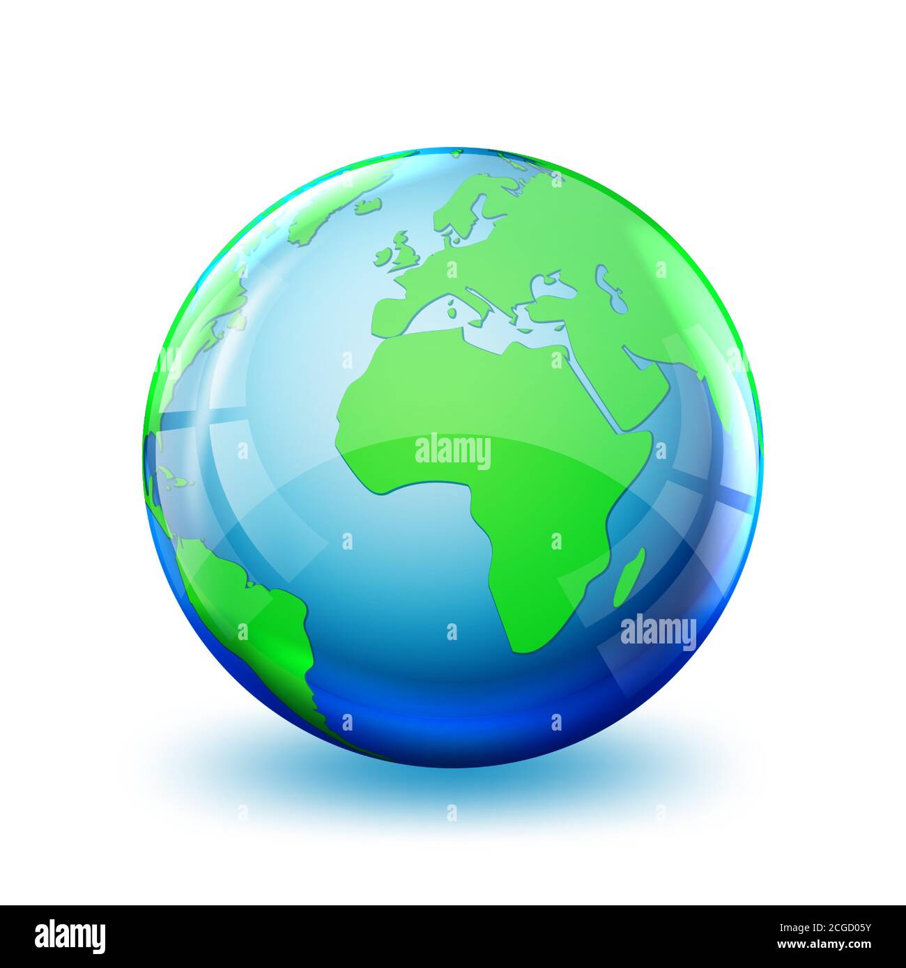 World Map Icon 3d