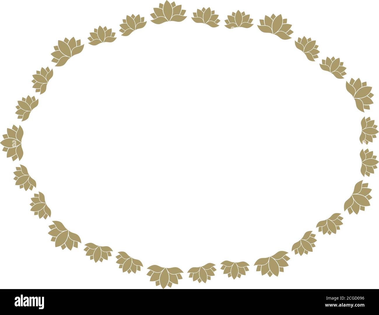lotus flower wreath, vector frame Stock Vector Image & Art - Alamy