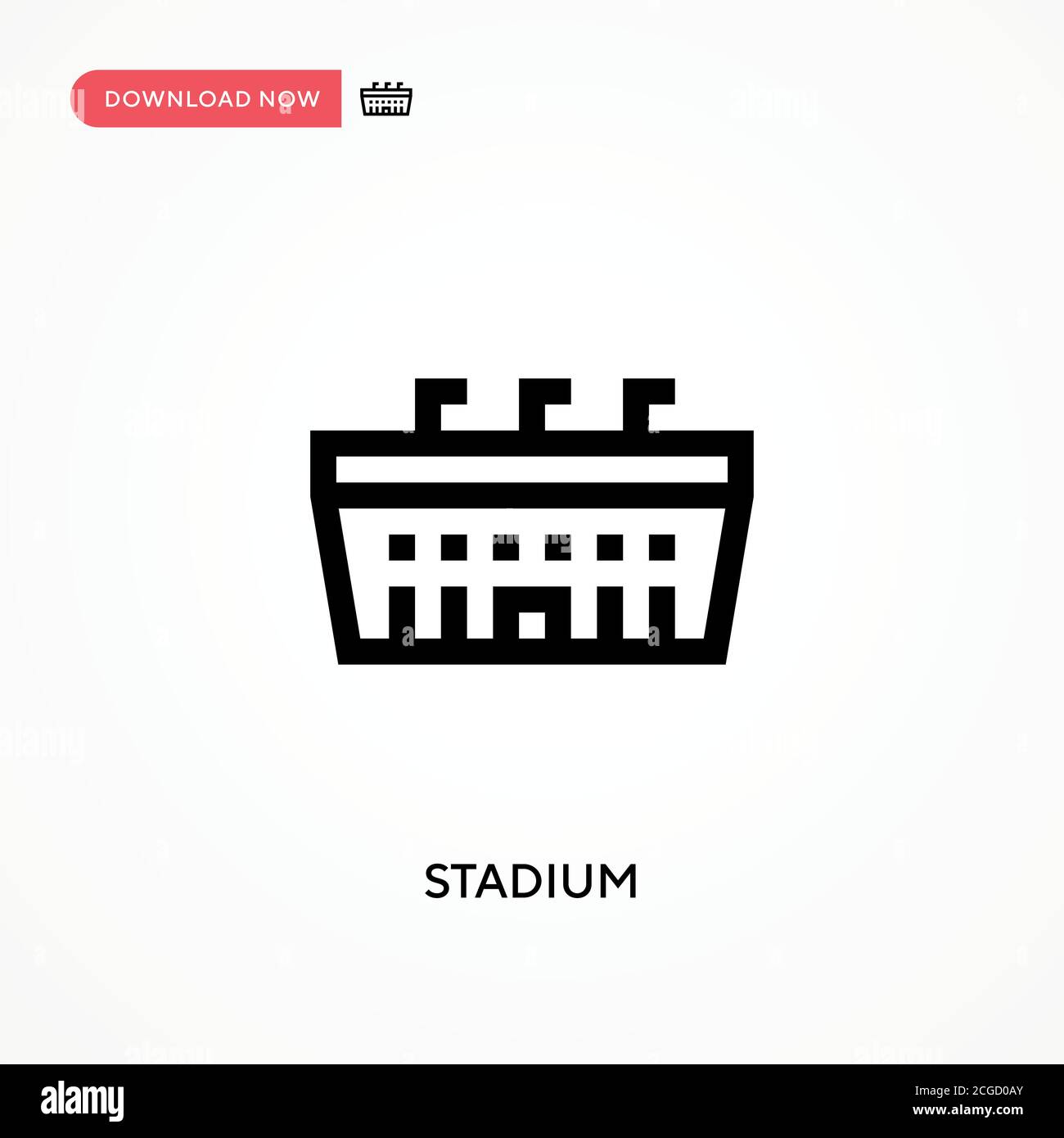 Stadium Simple vector icon. Modern, simple flat vector illustration for ...