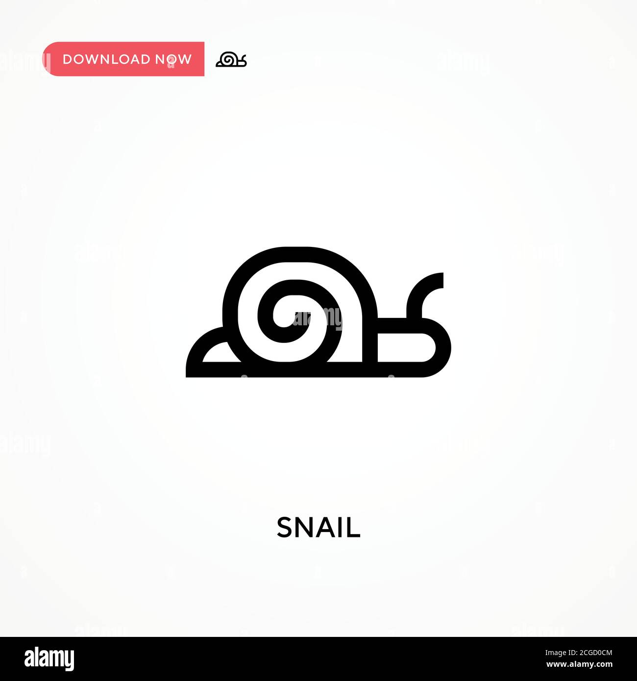 Snail Simple vector icon. Modern, simple flat vector illustration for ...