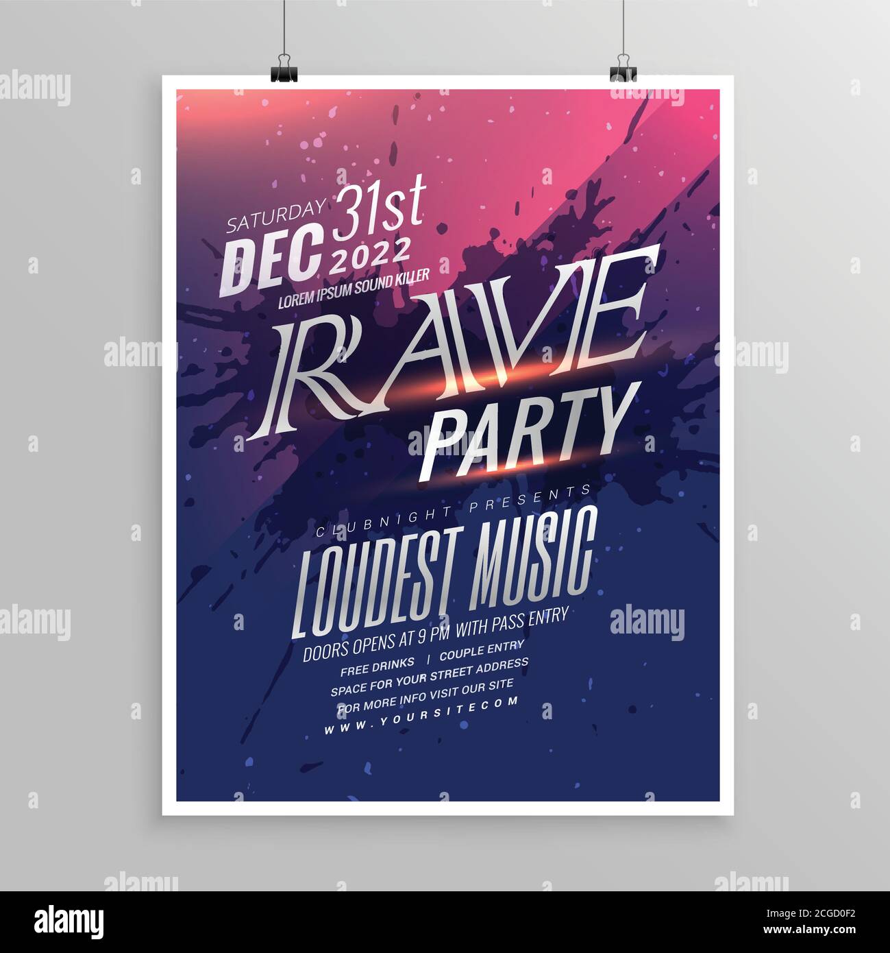 Rave card Stock Vector Images - Alamy