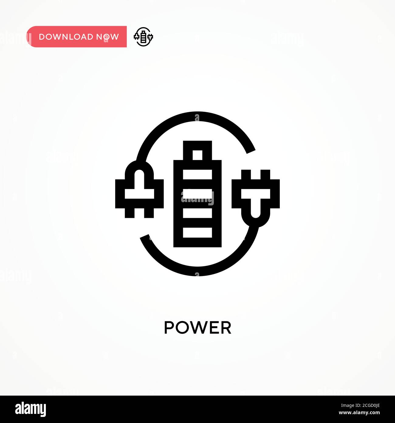 Power Simple vector icon. Modern, simple flat vector illustration for ...