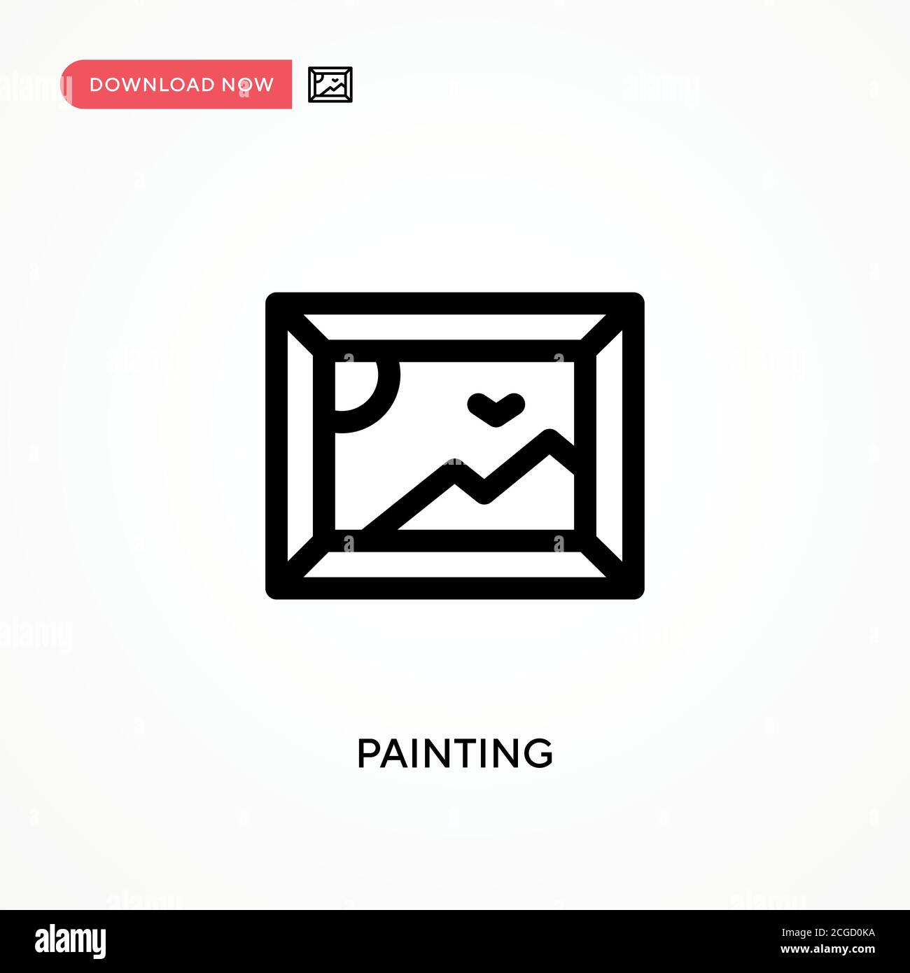 Painting Simple vector icon. Modern, simple flat vector illustration ...
