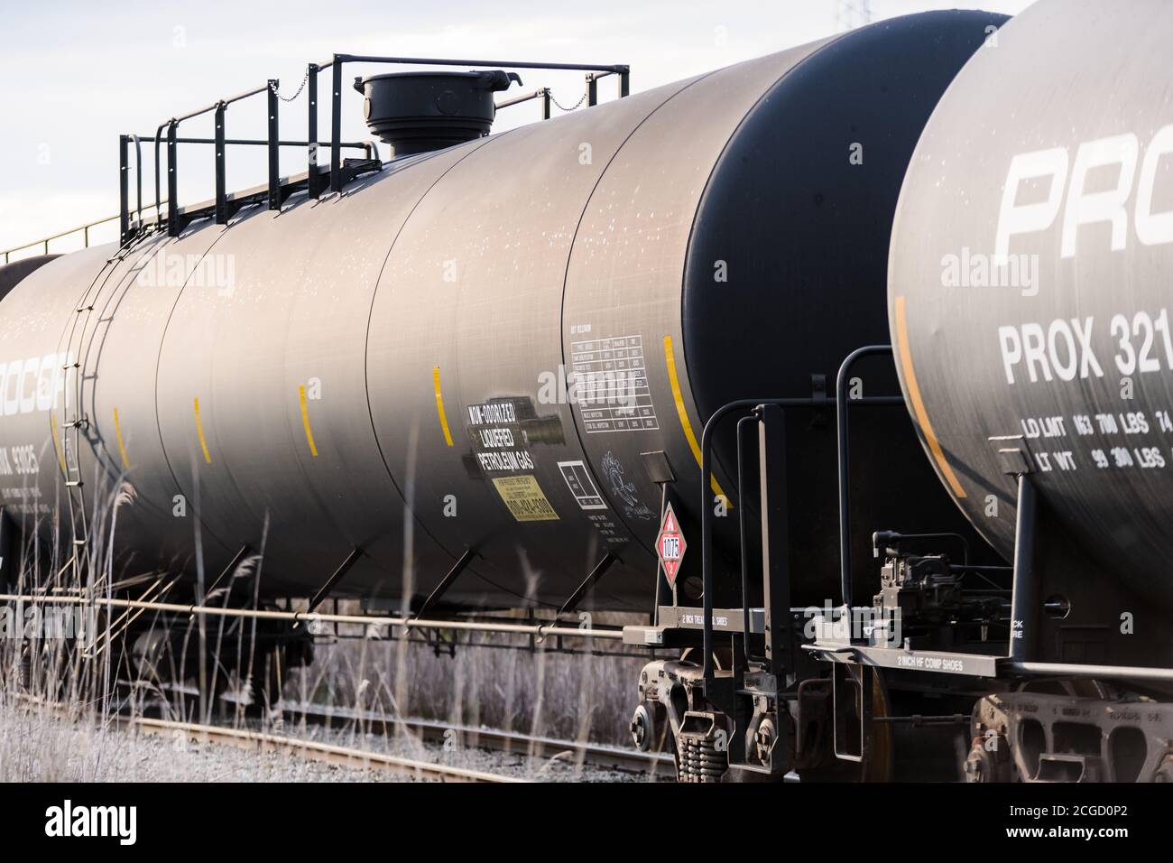 Rail with tanker cars Stock Photo - Alamy