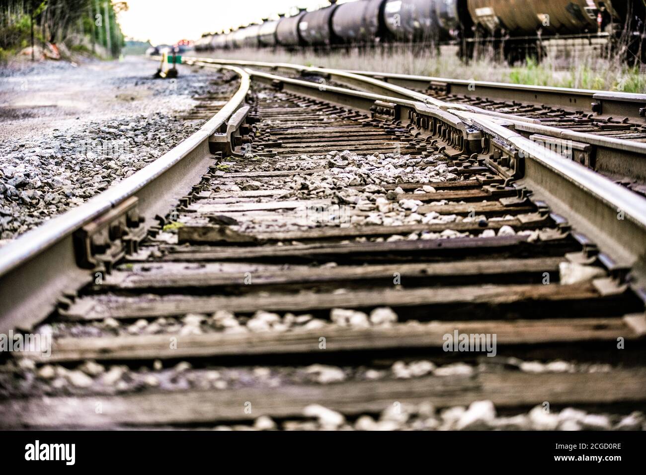 Train tracks background hi-res stock photography and images - Alamy