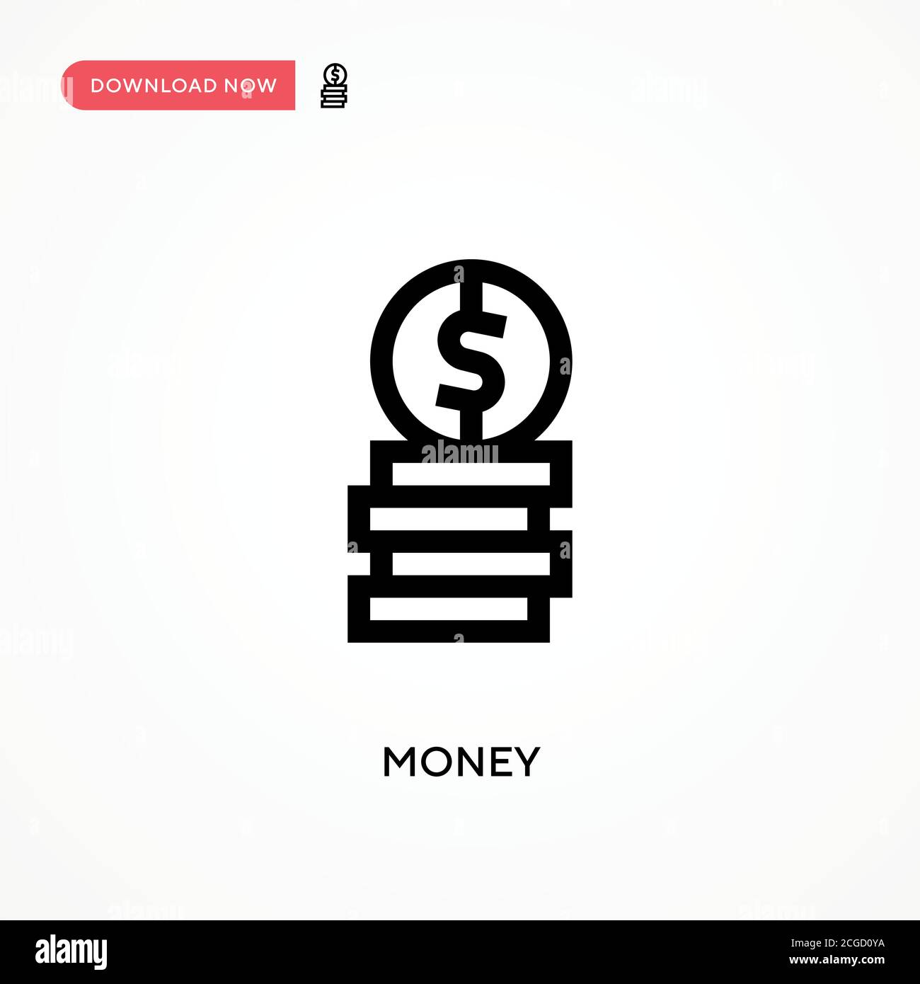 Money Simple vector icon. Modern, simple flat vector illustration for ...