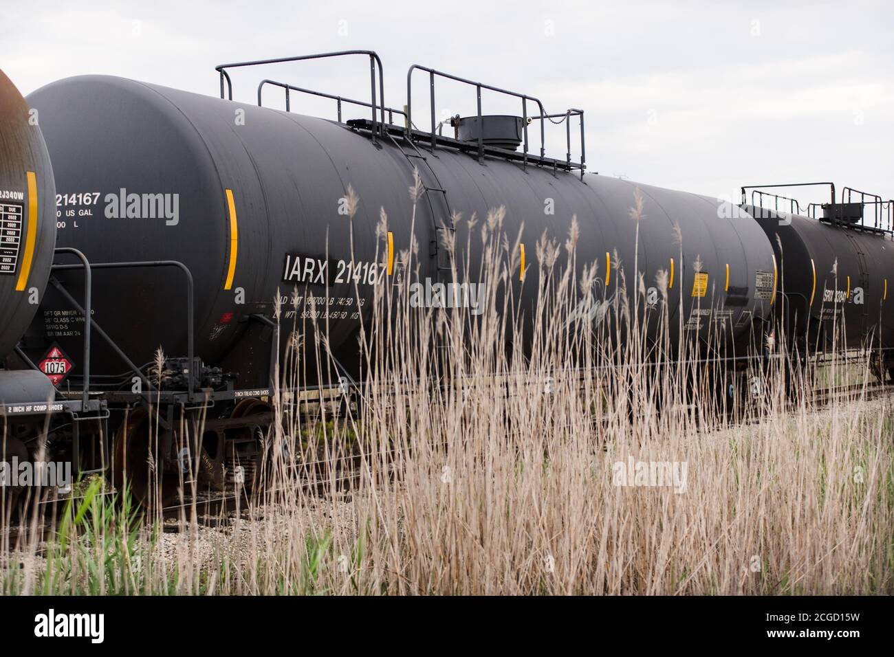 Rail with tanker cars Stock Photo - Alamy