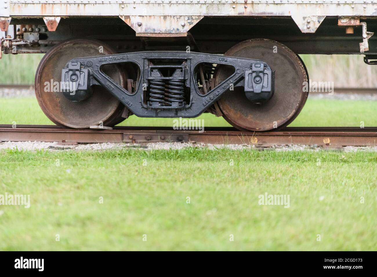 Close up of train wheels hi-res stock photography and images - Alamy