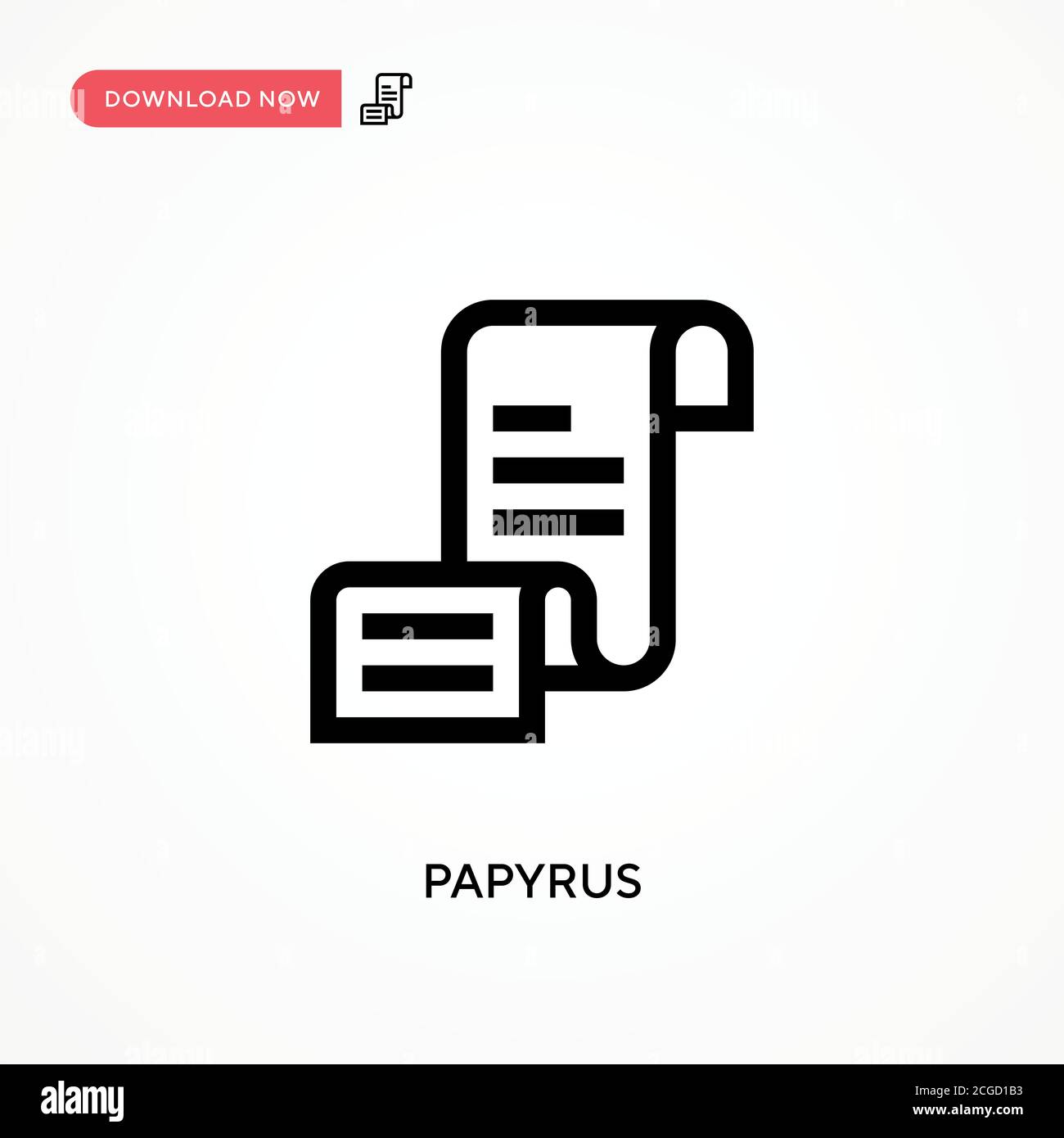Papyrus Simple vector icon. Modern, simple flat vector illustration for web site or mobile app ...