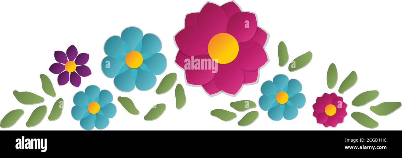 flower ,cut out style, vector graphic design element Stock Vector Image ...