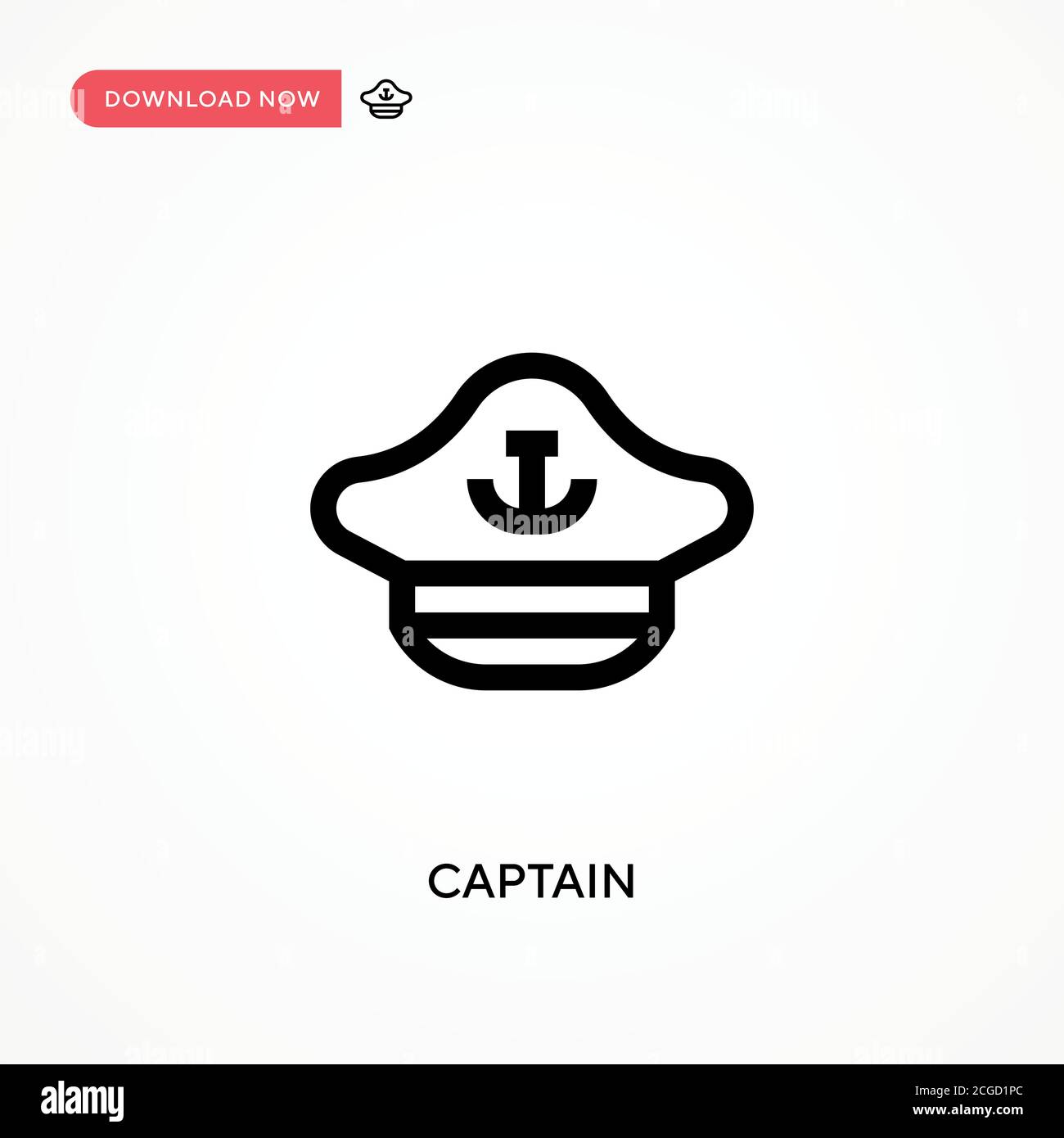 Captain Simple vector icon. Modern, simple flat vector illustration for ...