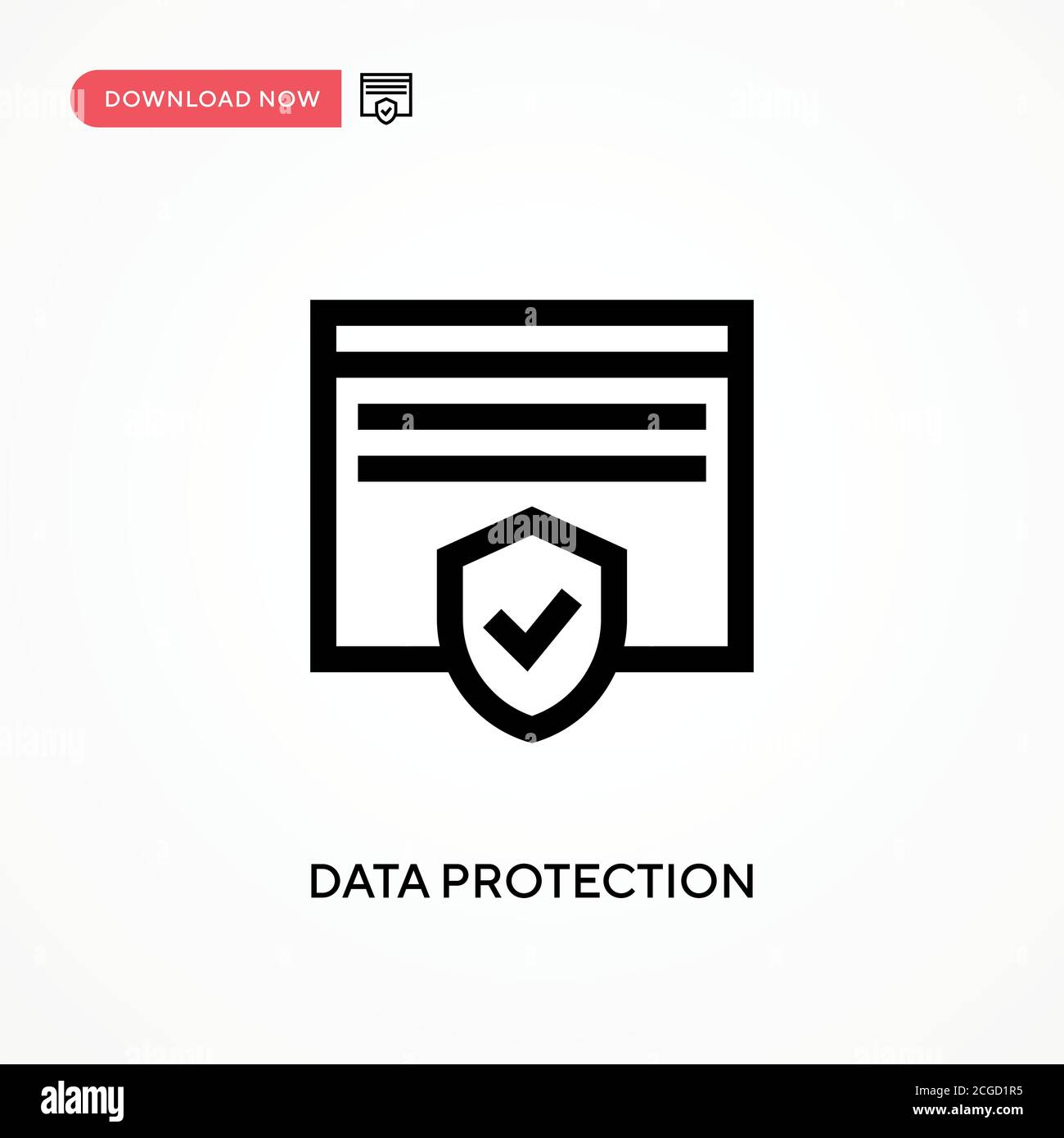 Data protection Simple vector icon. Modern, simple flat vector ...