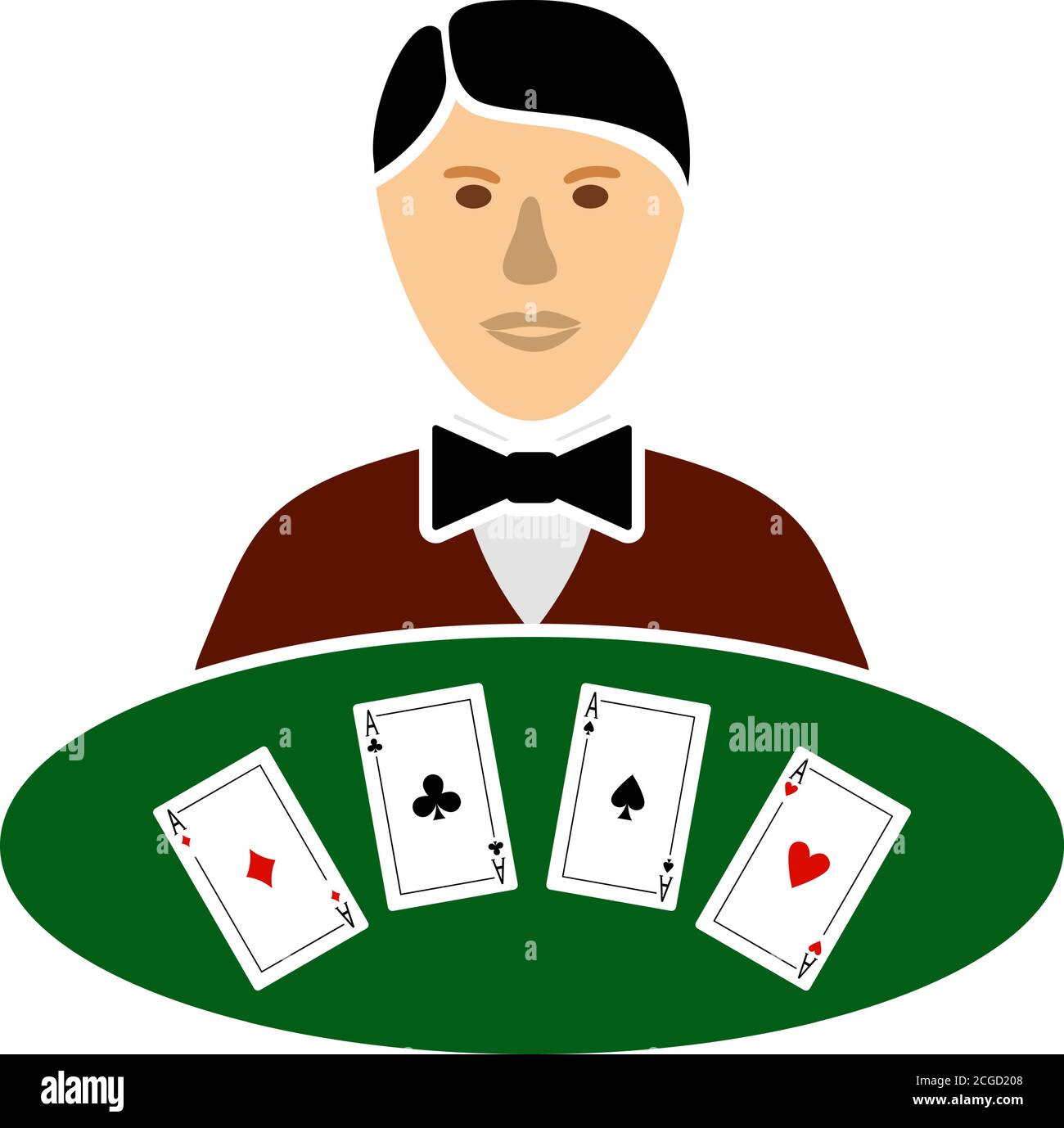Card Dealer Clipart