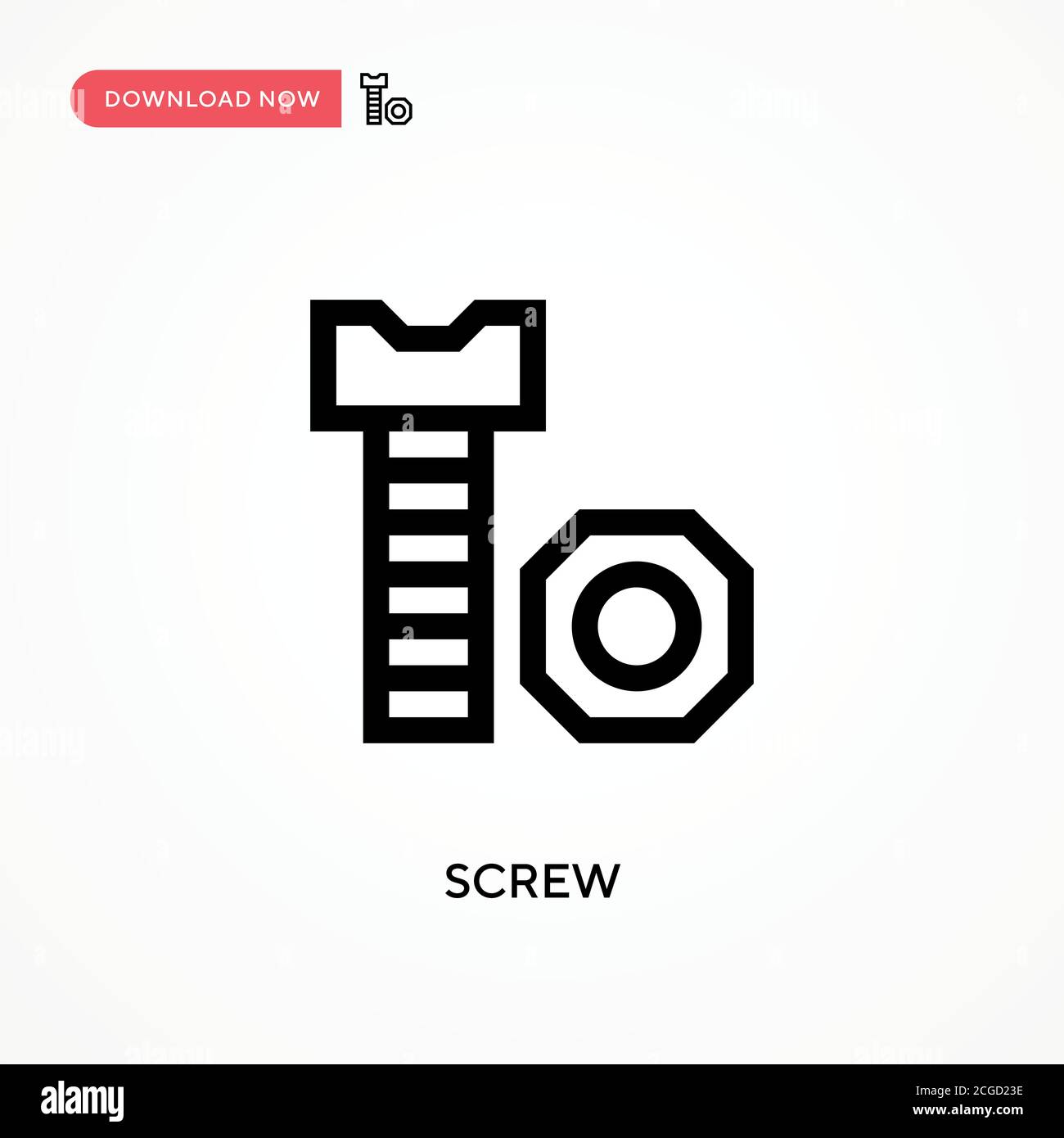 Screw Simple vector icon. Modern, simple flat vector illustration for ...
