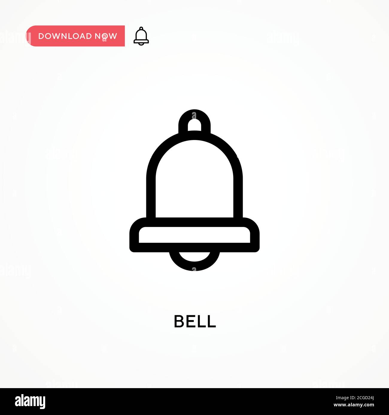 Bell Simple vector icon. Modern, simple flat vector illustration for ...