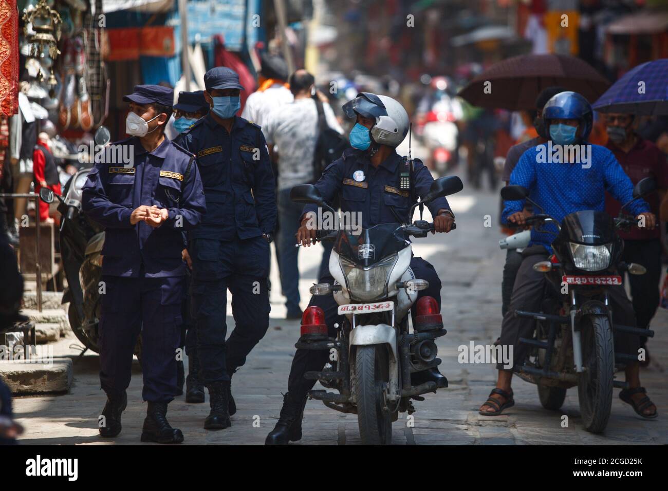 Nepalese police officers hi-res stock photography and images - Alamy