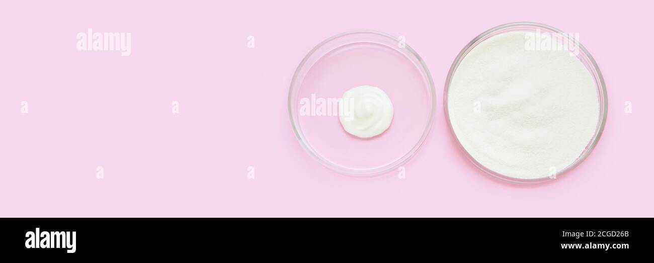 Collagen white powder pastel hi-res stock photography and images - Alamy