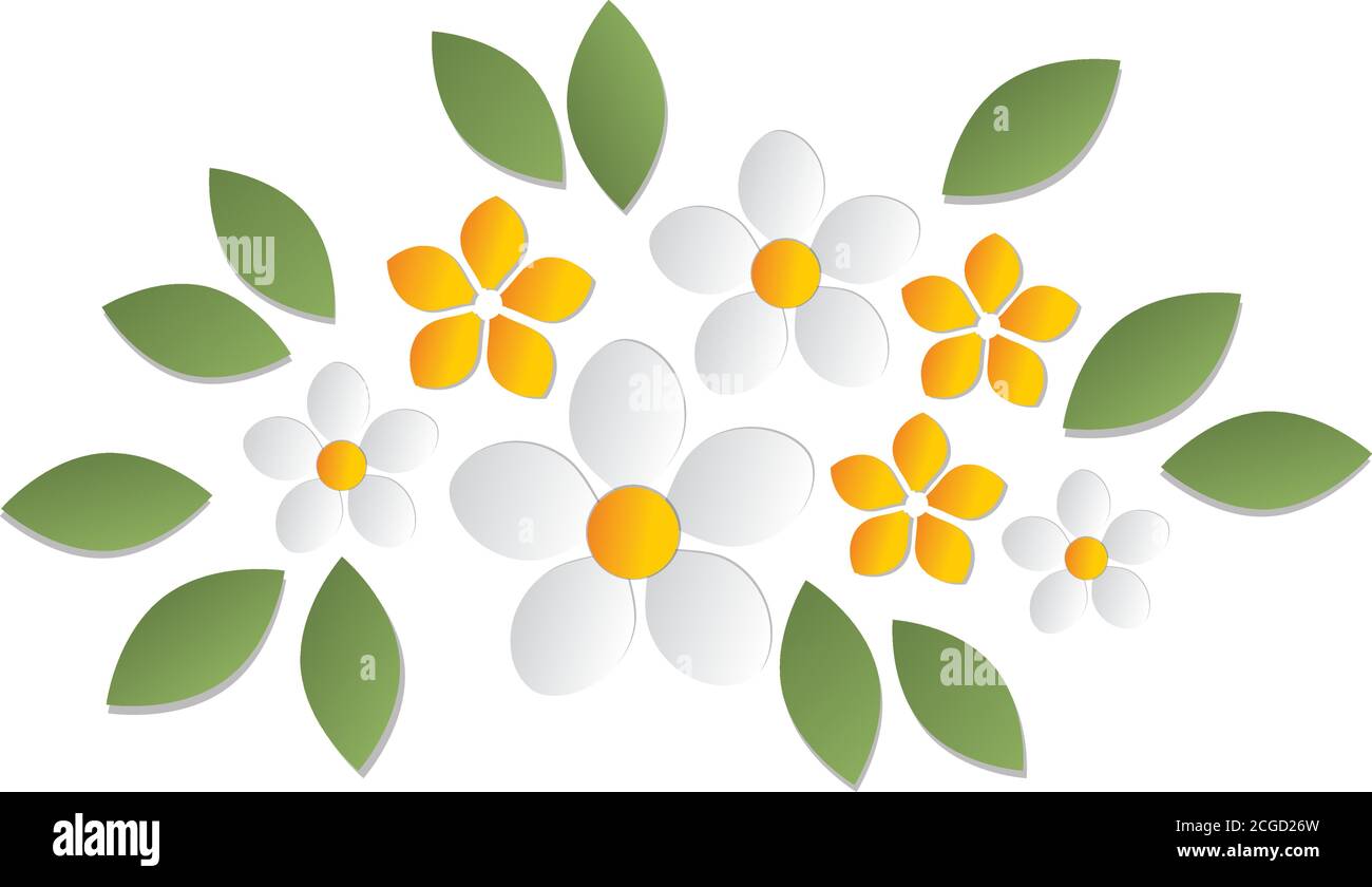 flower ,cut out style, vector graphic design element Stock Vector Image ...