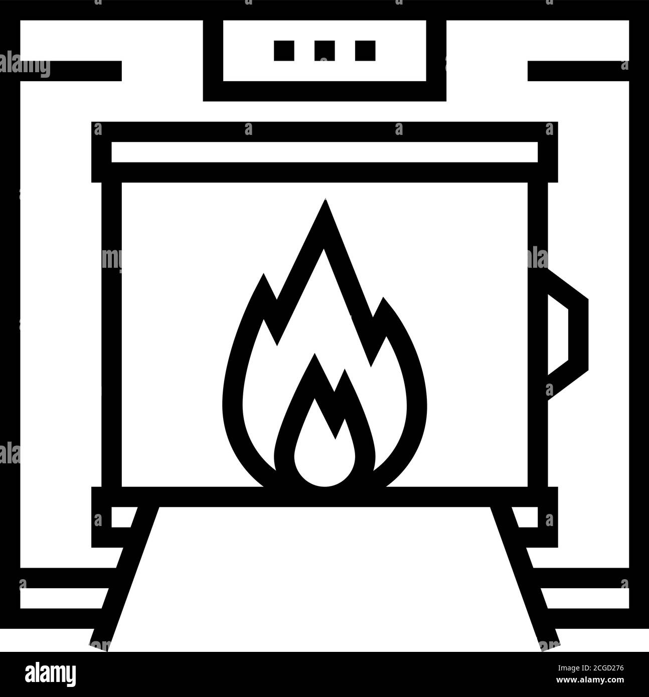 crematorium equipment line icon vector isolated illustration Stock ...